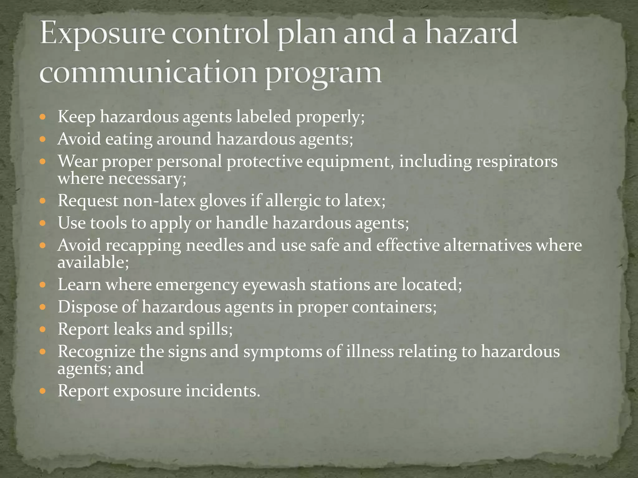 Hospital hazards | PPTX