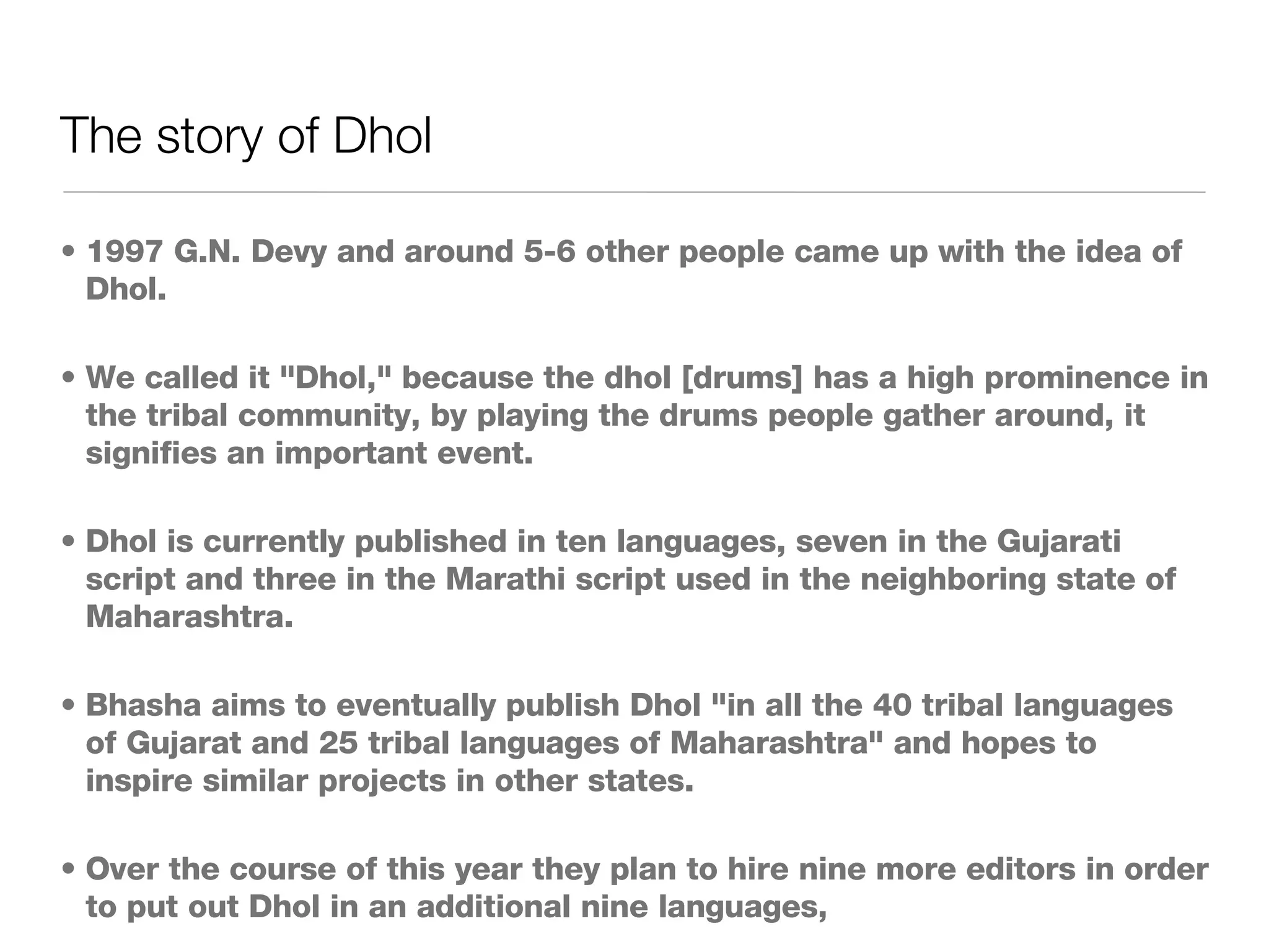 The story of Dhol | PPT