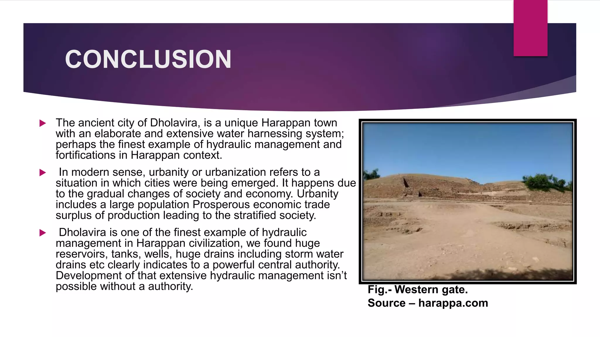 Dholavira: a Harappan City | PPTX