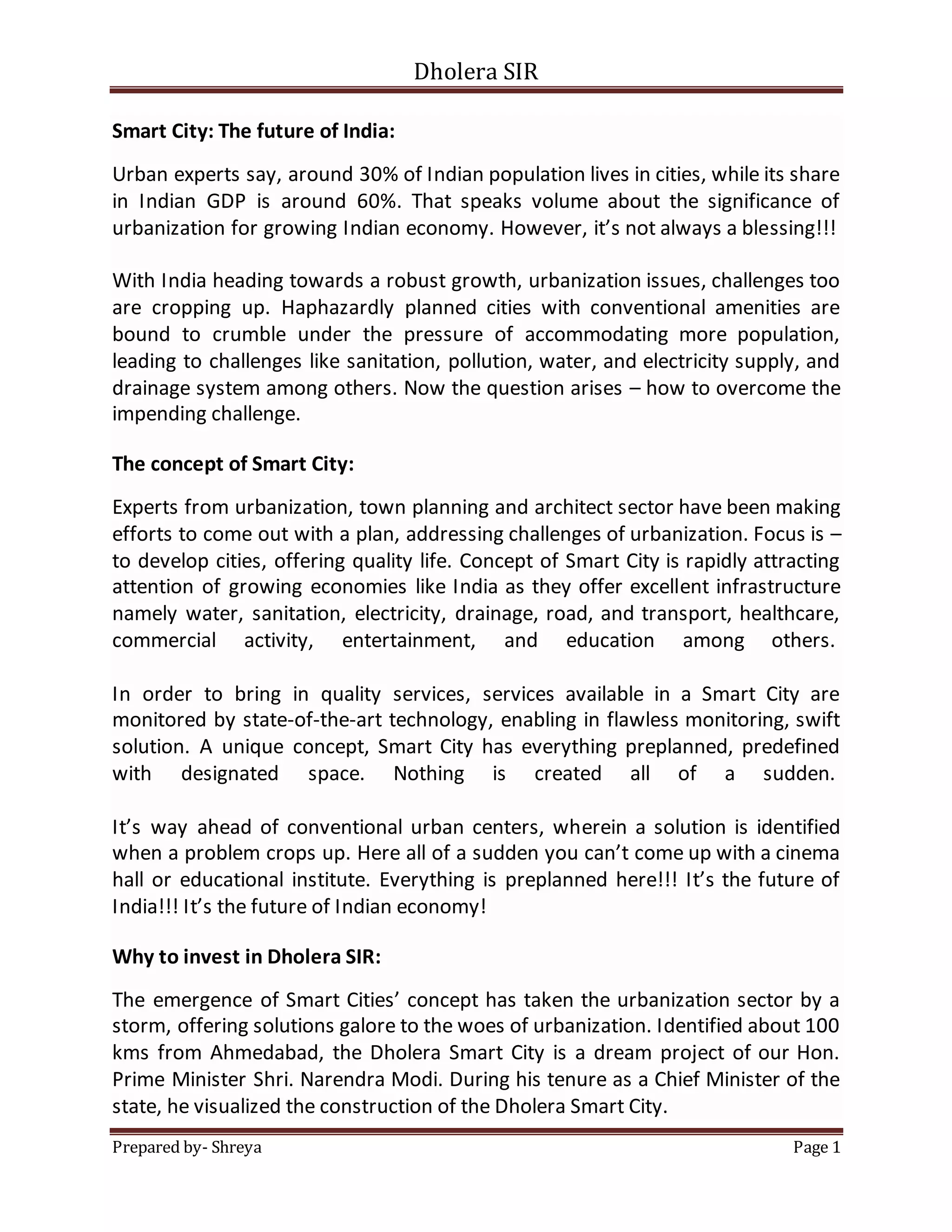Dholera sir | DOCX