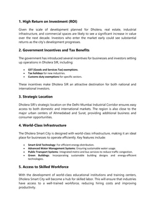 Dholera Smart City Investment: ABCD Building Dholera SIR | PDF