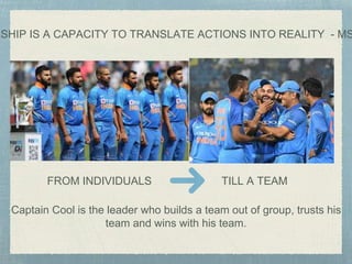 Traits of a manger: MS Dhoni | PPSX