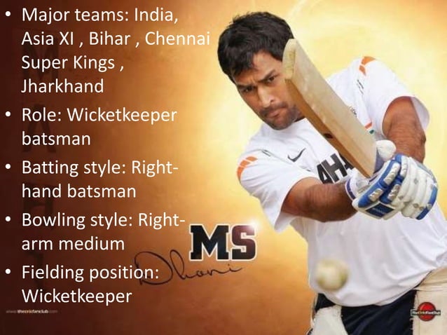 DHONI PPT.pptx | Cricket | Sports