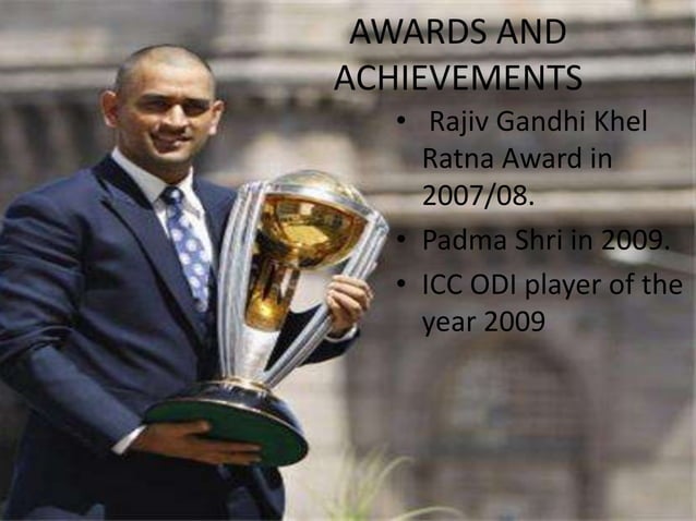 DHONI PPT.pptx | Cricket | Sports