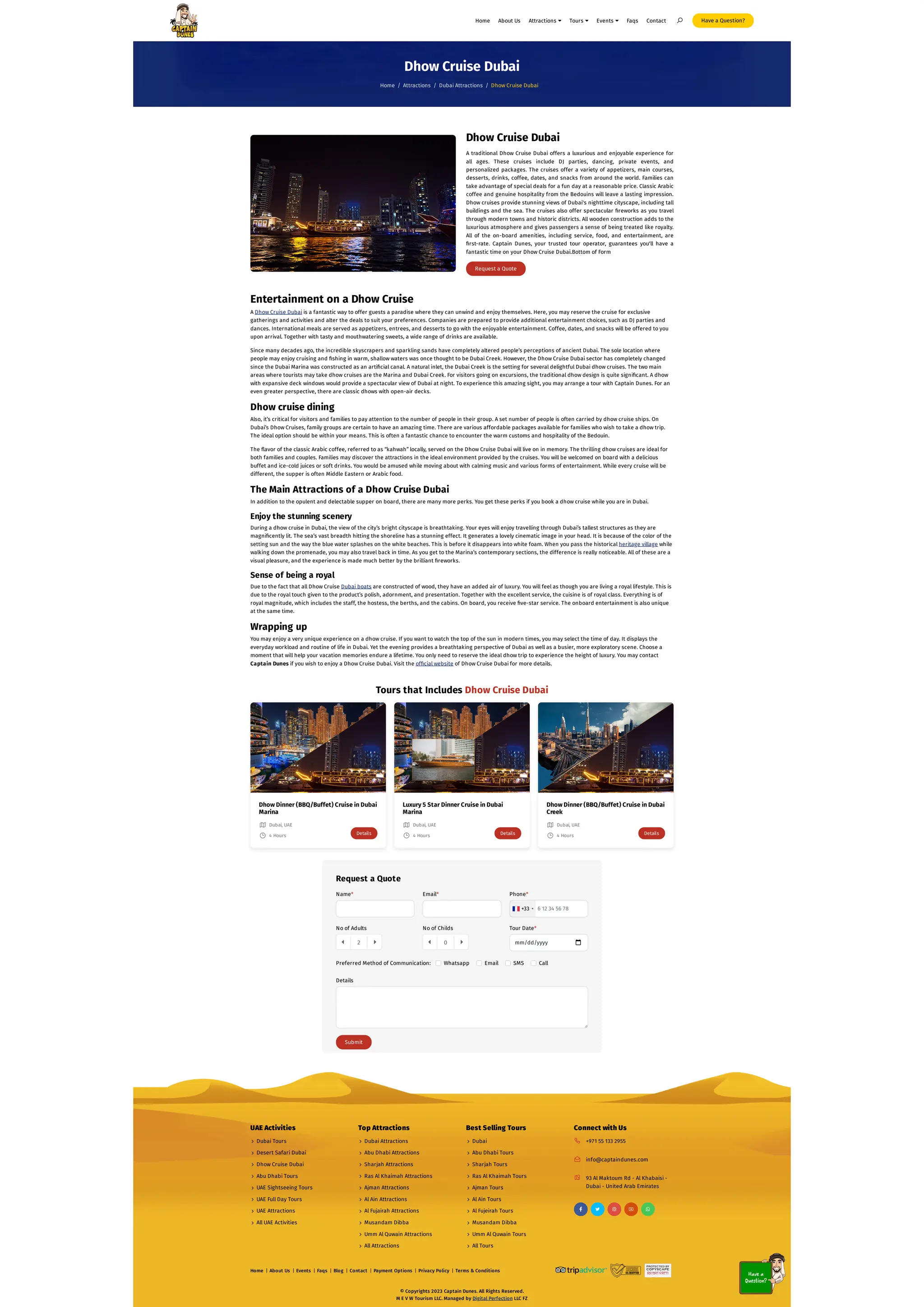 Dhow Cruise Dubai | PDF