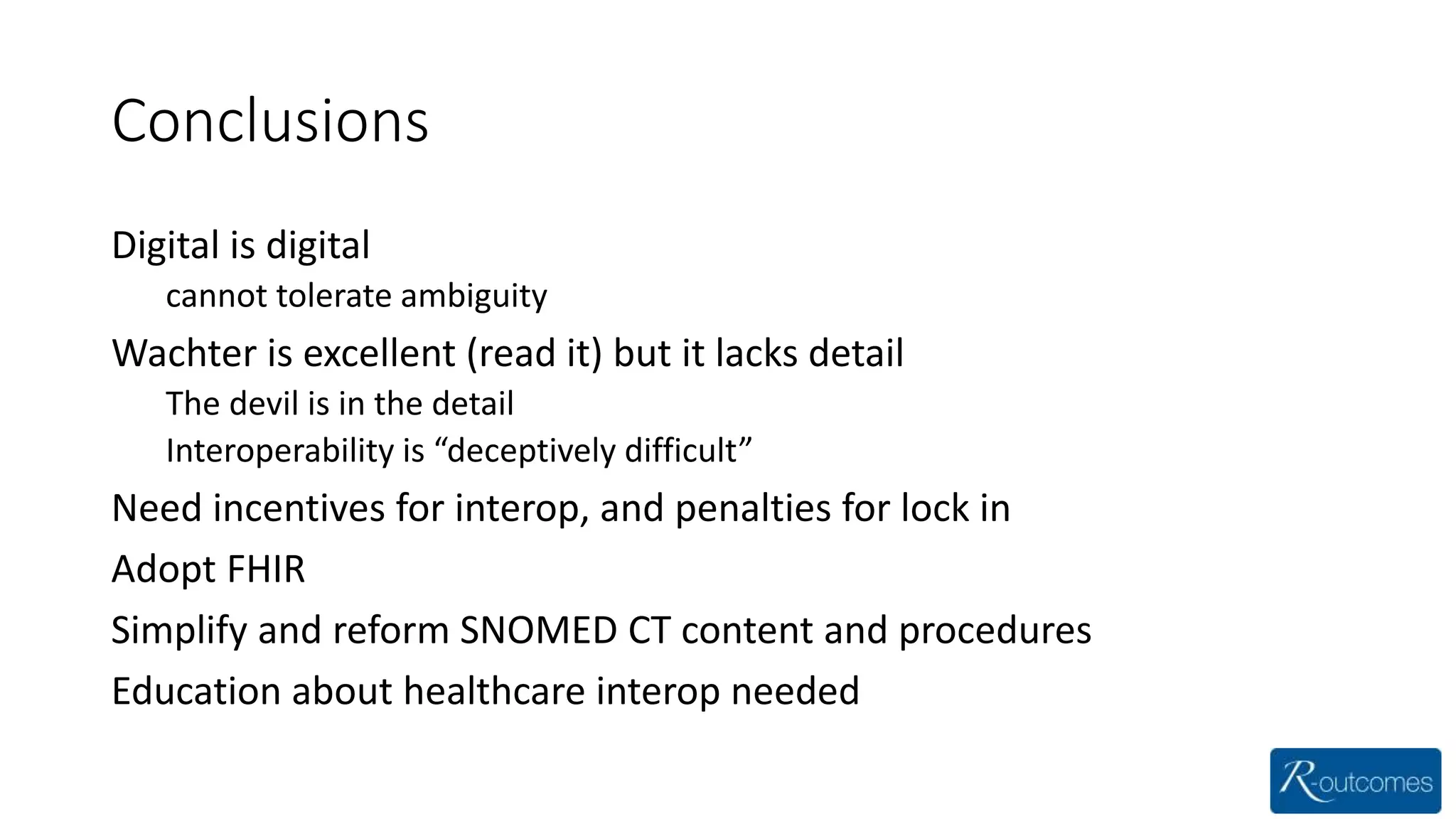 Healthcare Interoperability: Deceptively Difficult | PPT