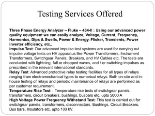 Sona Electric Power Engineering and Testing Centre | PPTX