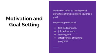 Goal Setting in Motivation Theory | PDF