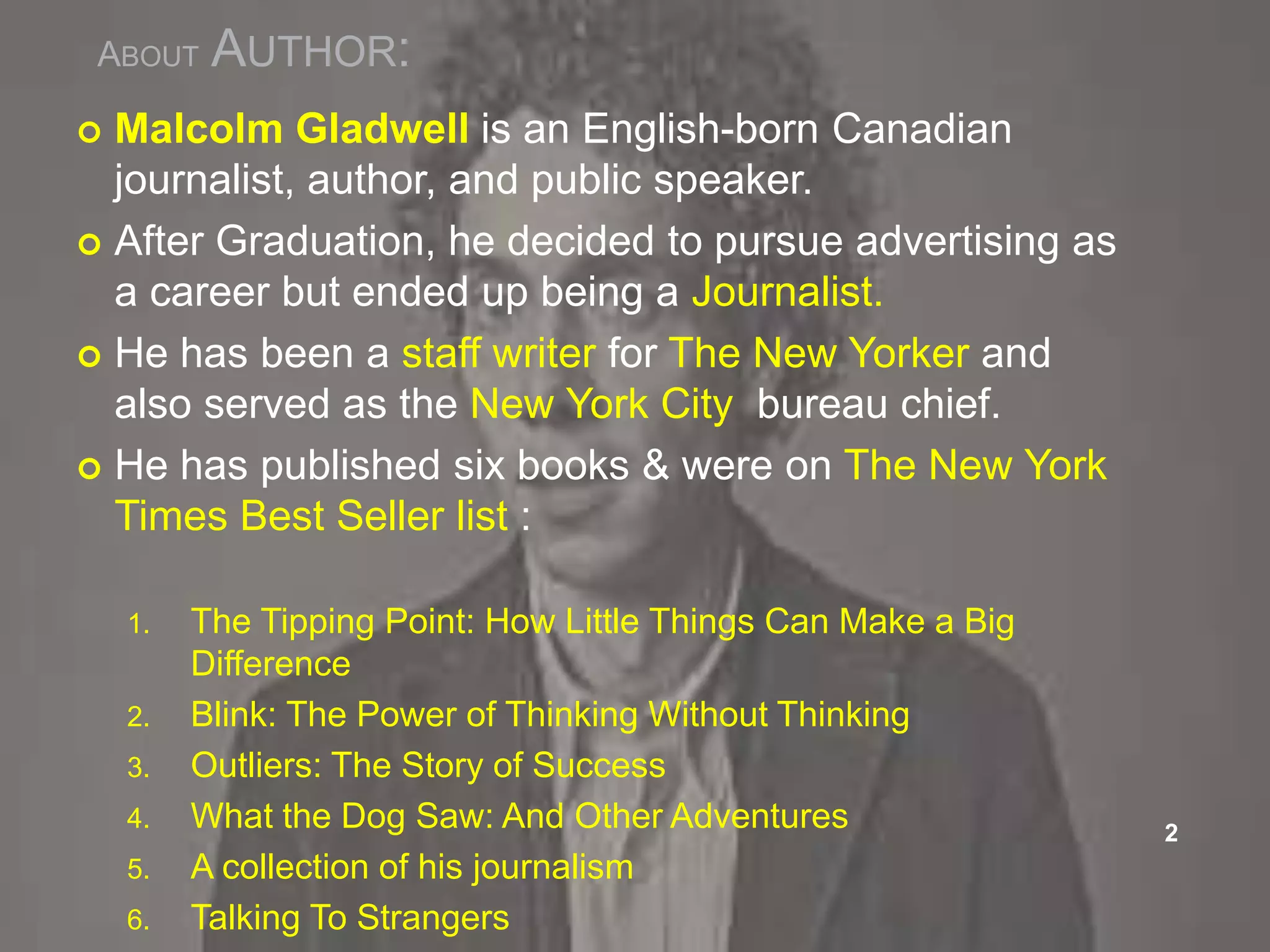 The Tipping Point by Malcolm Gladwell | PPTX | Books and Literature