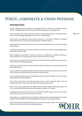 US Plan Sponsors 2011 | PDF | Stocks and Bonds | Personal Investing