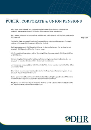 US Plan Sponsors 2011 | PDF | Stocks and Bonds | Personal Investing