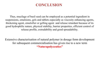 Dhruti Avlani - Basil Seed Mucilage | PPT