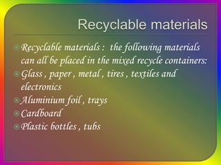 Recycle and its unique contribution | PPTX