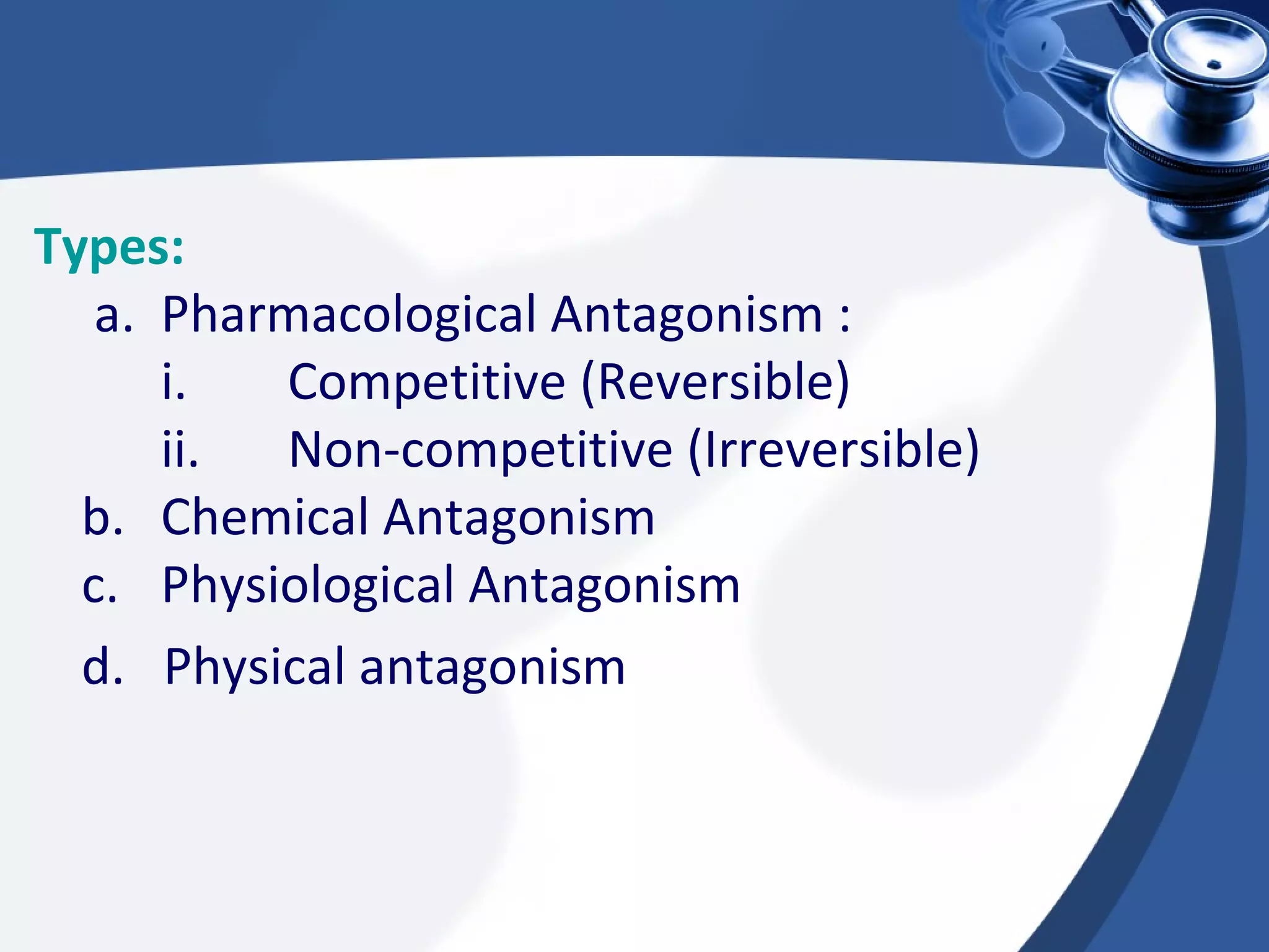 Combined effects of Drugs, Pharmacology | PPT