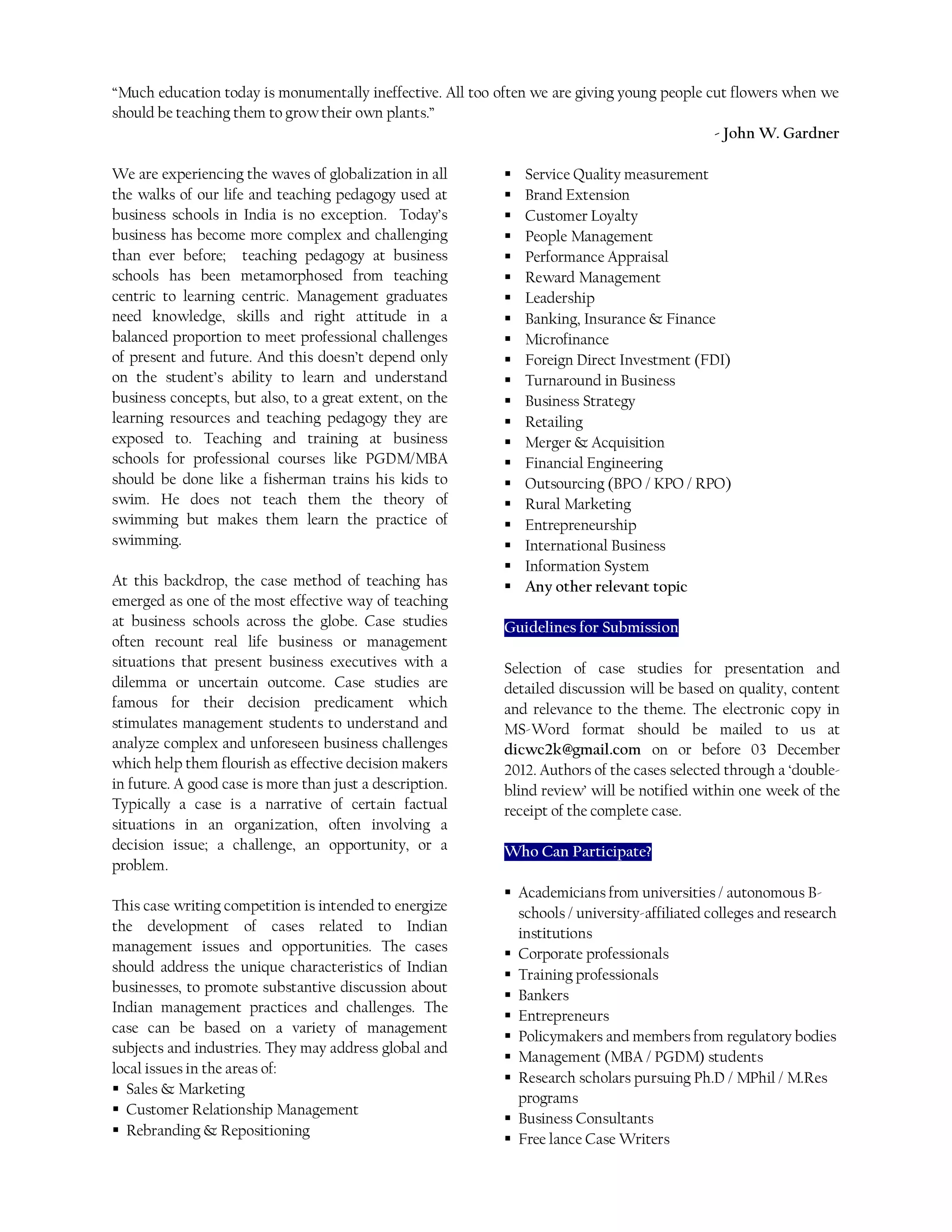 Dhruva international case writing competition 2012 | PDF | Publishing Industry | Industries