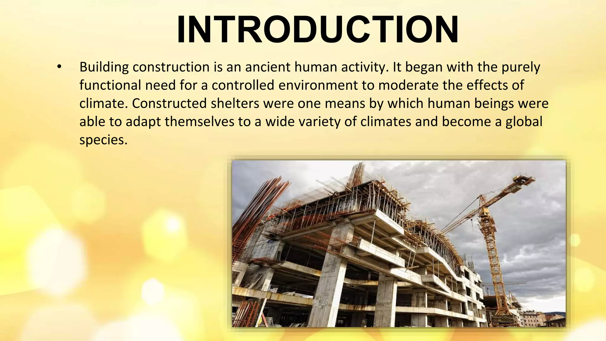 BUILDING CONSTRUCTION Presentation | PPTX