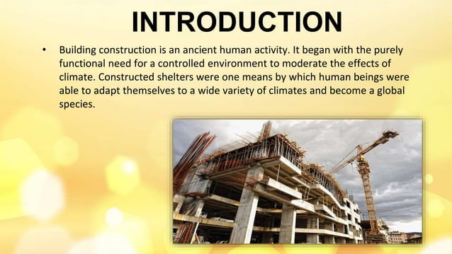 BUILDING CONSTRUCTION Presentation | PPTX | Civil Engineering Industry ...