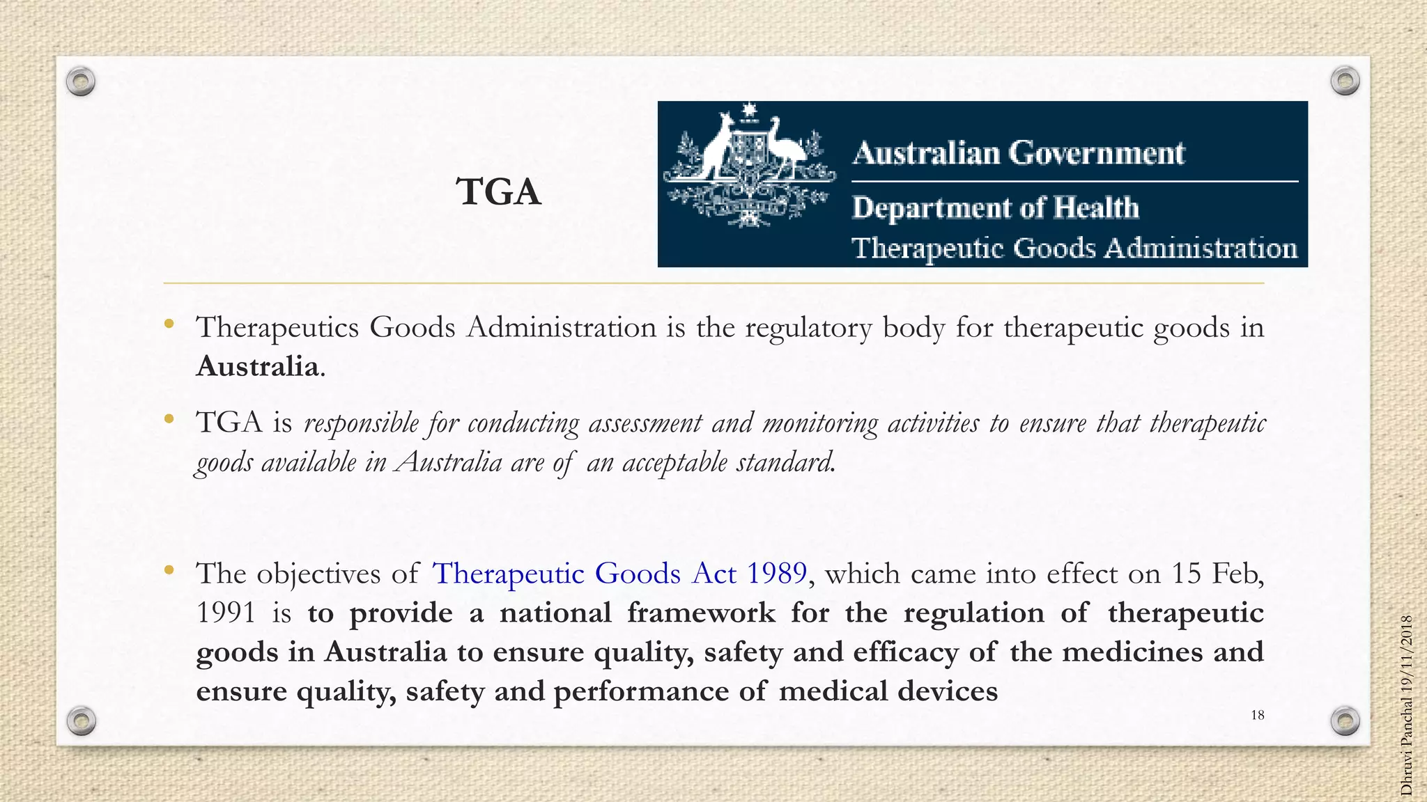 REGULATORY REQUIREMENTS OF EU, MHRA, TGA AND RoW COUNTRIES | PPTX