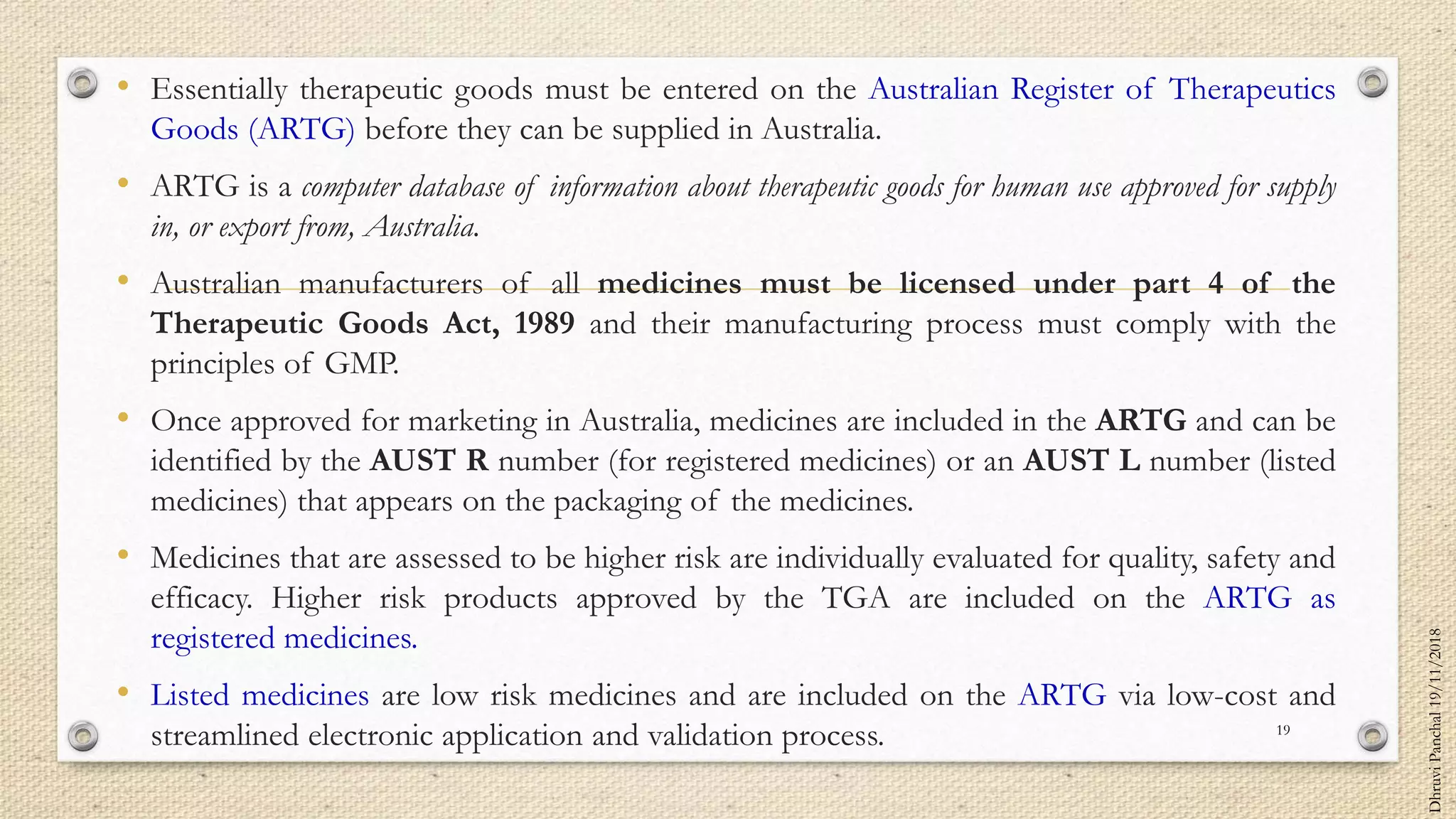 REGULATORY REQUIREMENTS OF EU, MHRA, TGA AND RoW COUNTRIES | PPTX