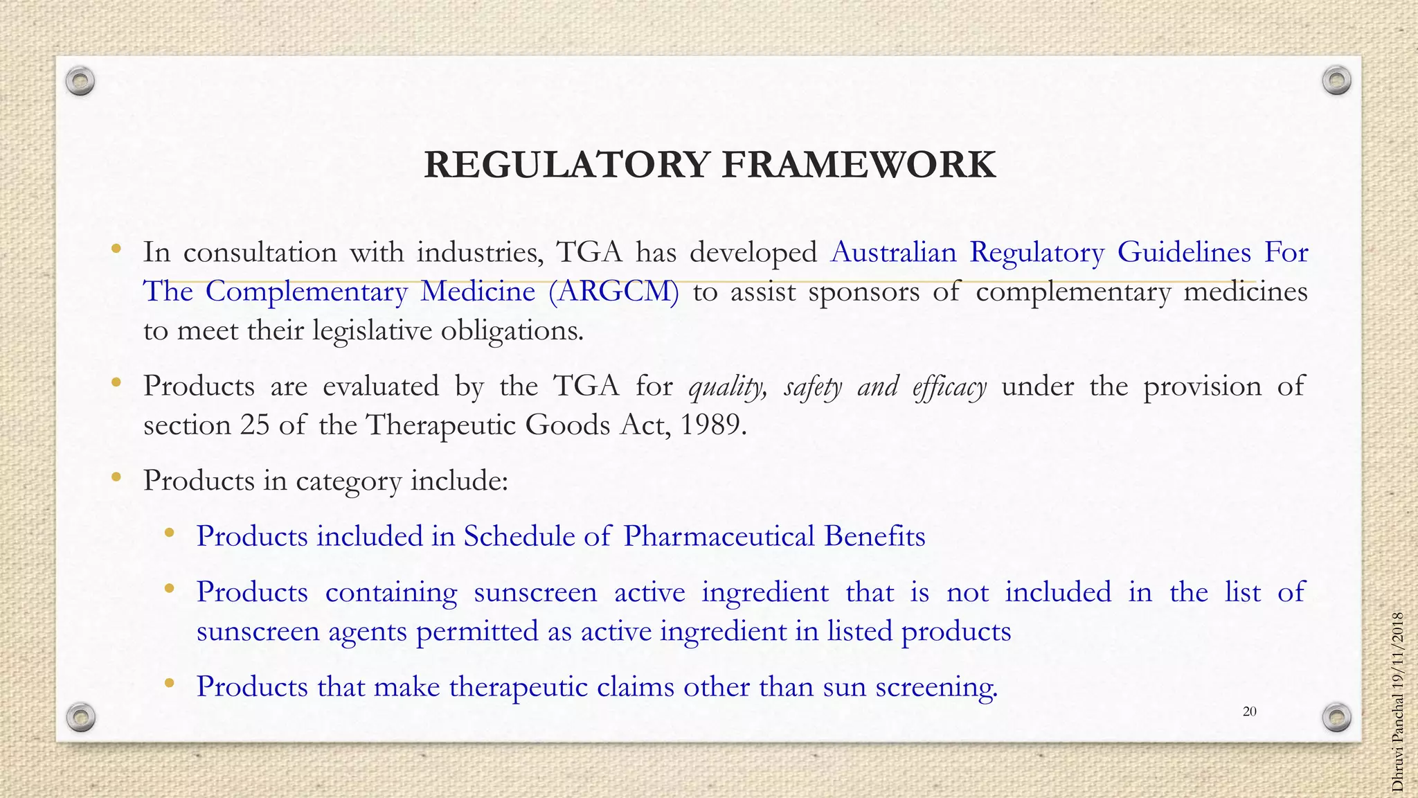 REGULATORY REQUIREMENTS OF EU, MHRA, TGA AND RoW COUNTRIES | PPTX