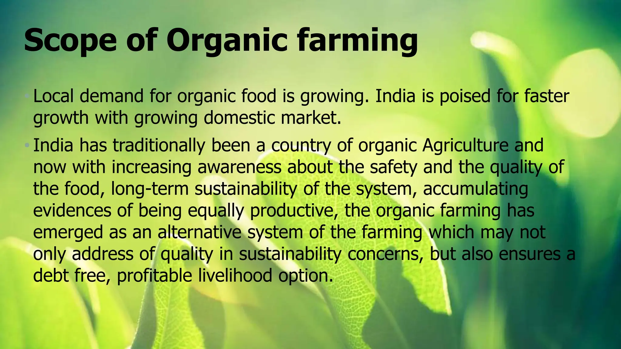 organic_farming in Practice in INDIA V/S GLOBAL | PPT