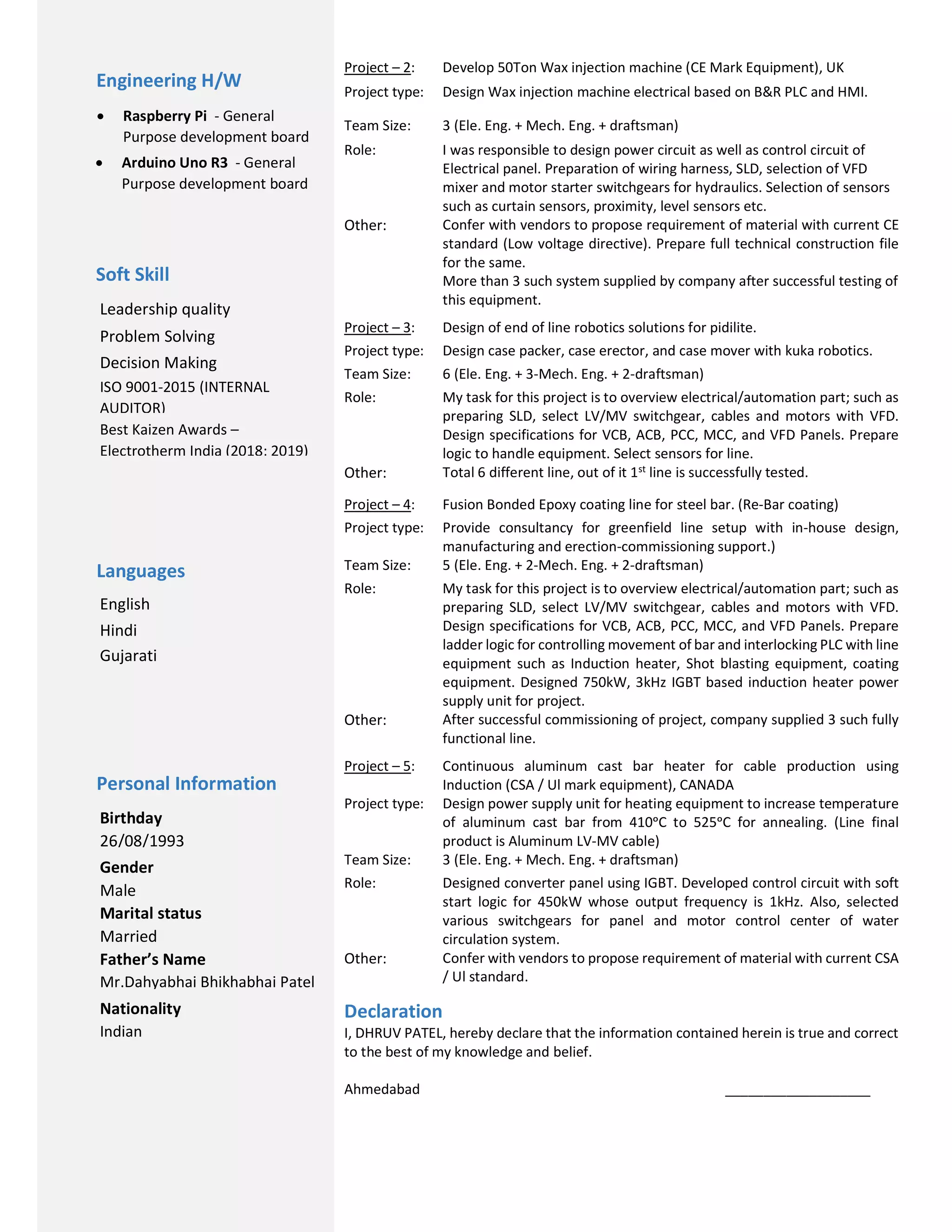 Dhruv patel resume | PDF