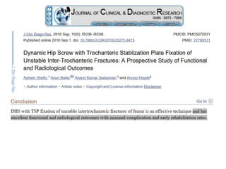Dynamic hip screw with Trochanteric Stabilization plate Case ...