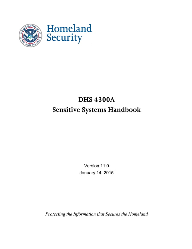 DHS 4300A Sensitive Systems Handbook | PDF | Operating Systems ...