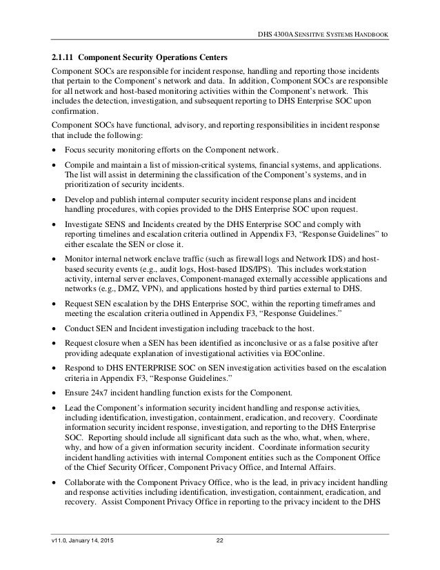 DHS 4300A Sensitive Systems Handbook