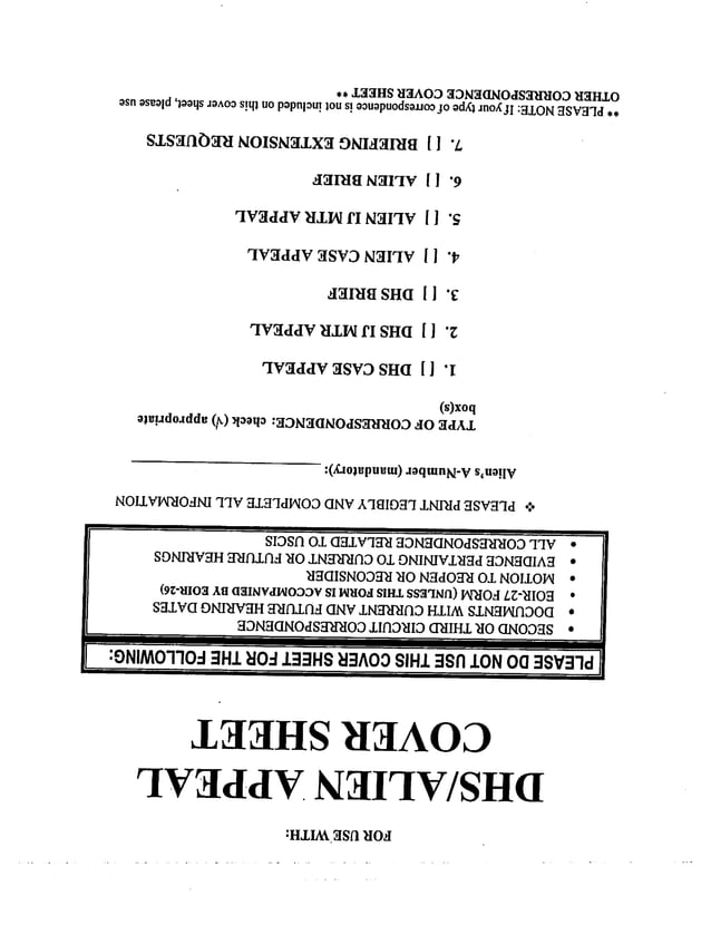 Dhs cover sheets | PDF
