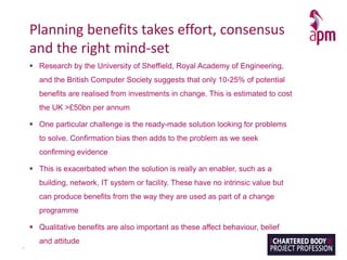 Benefits Management in Health and Care part 1: Identify and map target ...