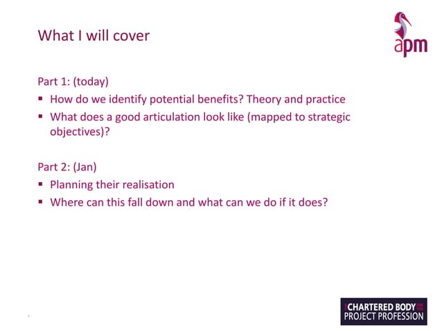 Benefits Management in Health and Care part 1: Identify and map target ...