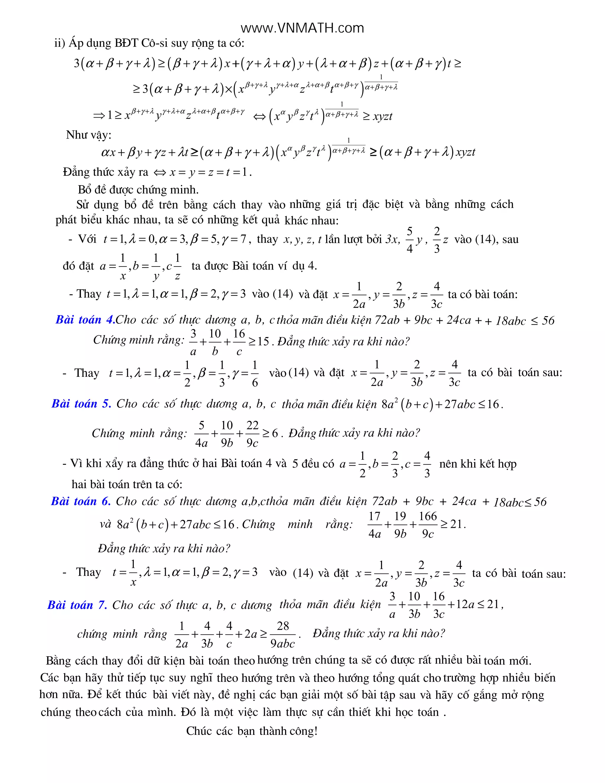 Cân bằng hệ số trong bđt AM-GM | PDF
