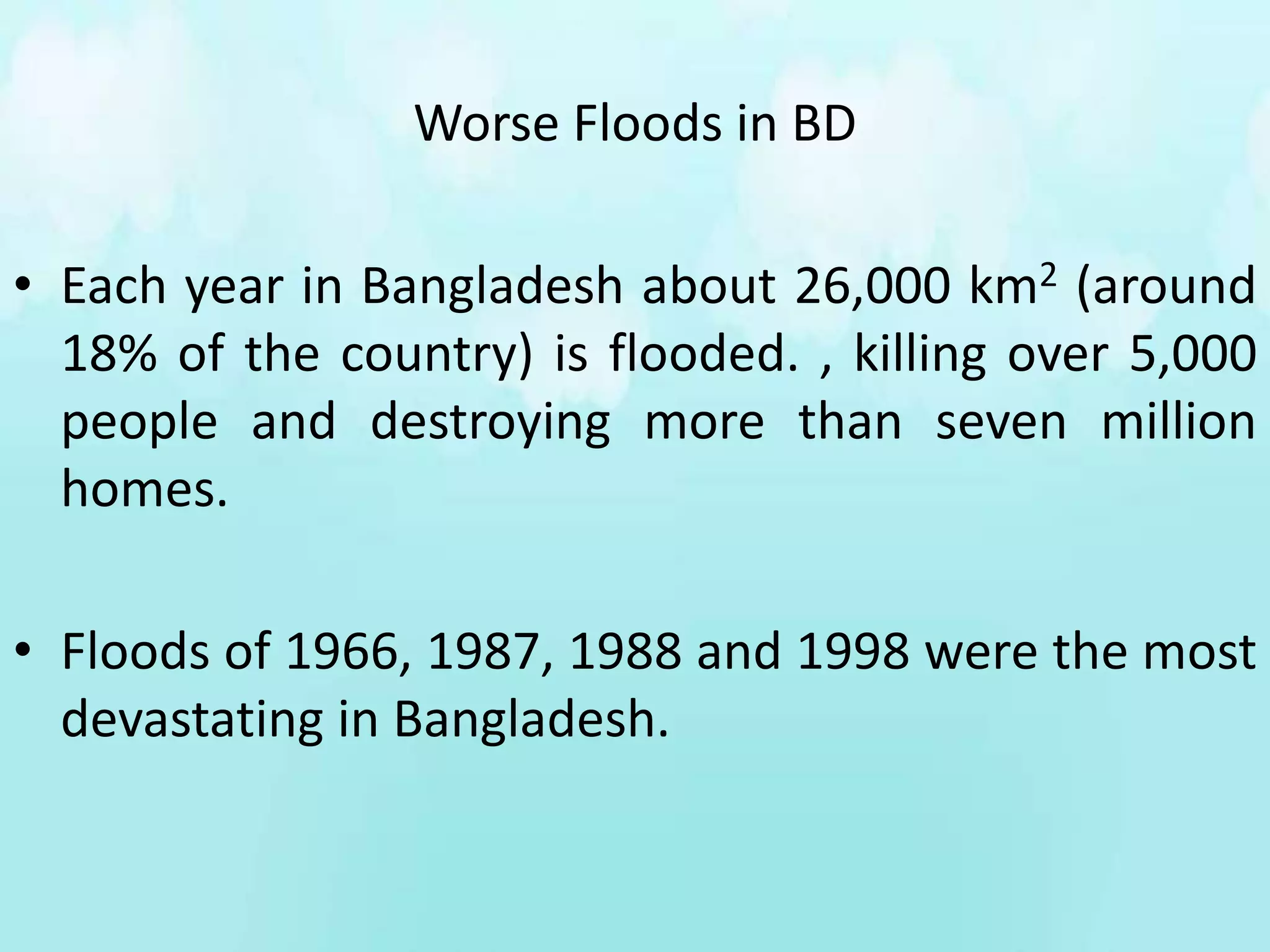 WORSE FLOODS IN BANGLADESH IN LAST 50 YEARS | PPTX