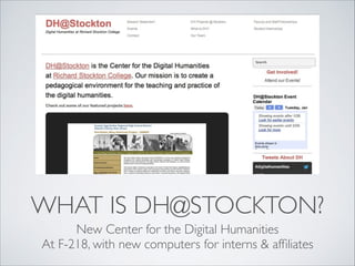 Apply to be a DH@Stockton Intern! | PPT