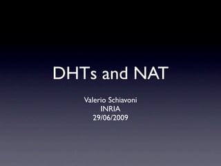 DHT and NAT | KEY | Computer Networking | Computing