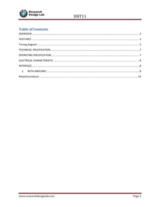 DHT11 Digital Temperature and Humidity Sensor | PDF