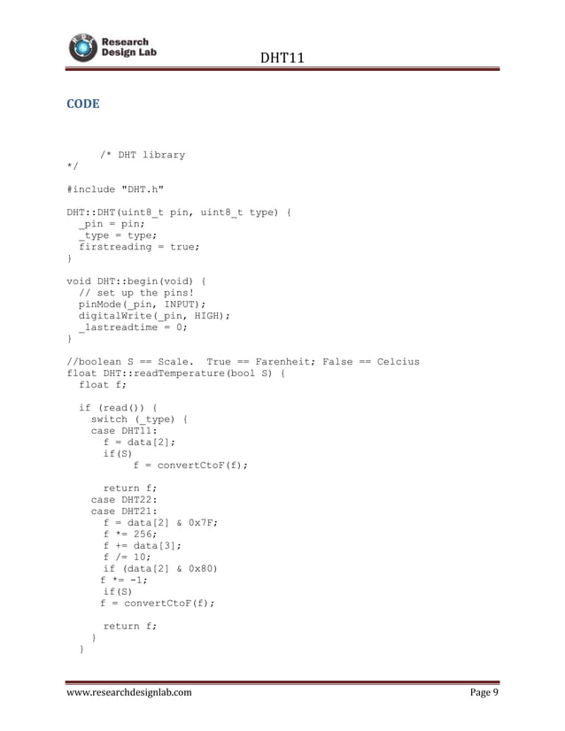 DHT11 Digital Temperature and Humidity Sensor | PDF