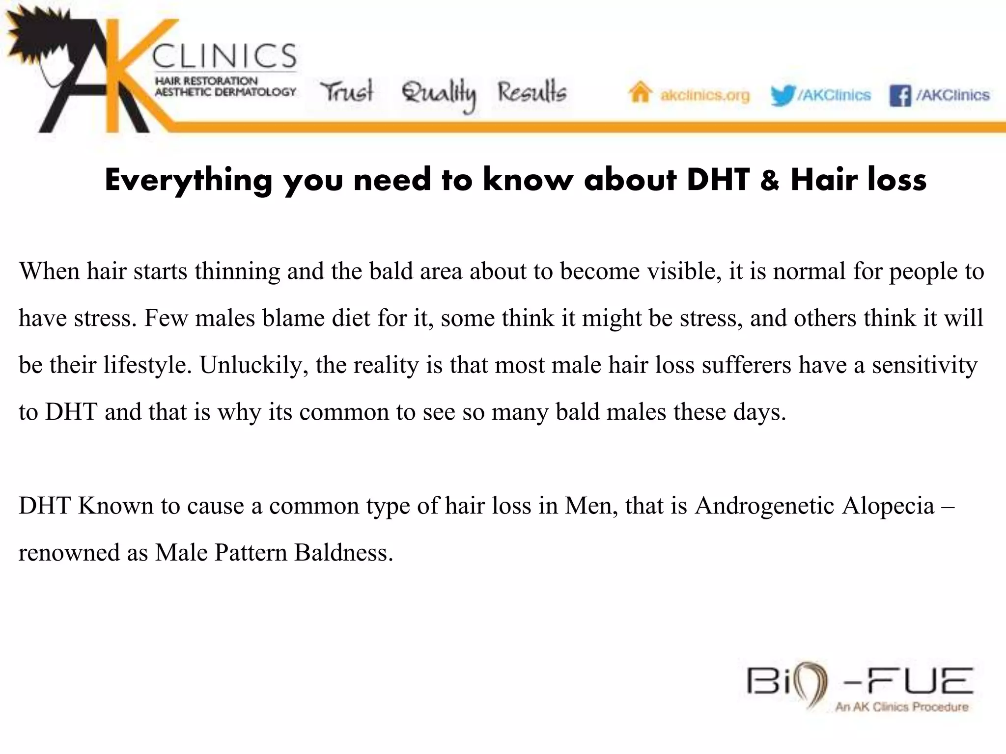 Everything you need to know about DHT & Hair loss | PPTX