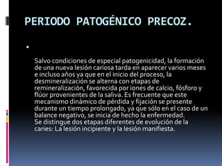 Historia Natural de la Caries | PPTX