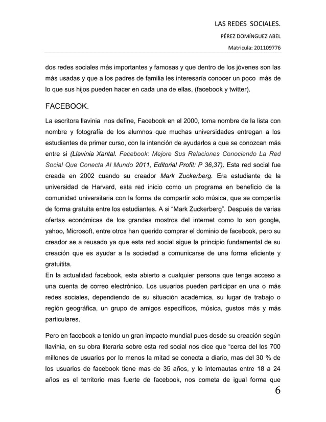 Ensayo Las Redes Sociales. | DOCX