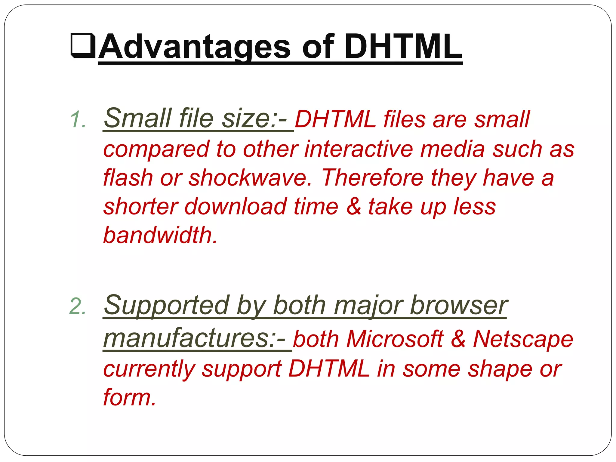 Dhtml | PPTX