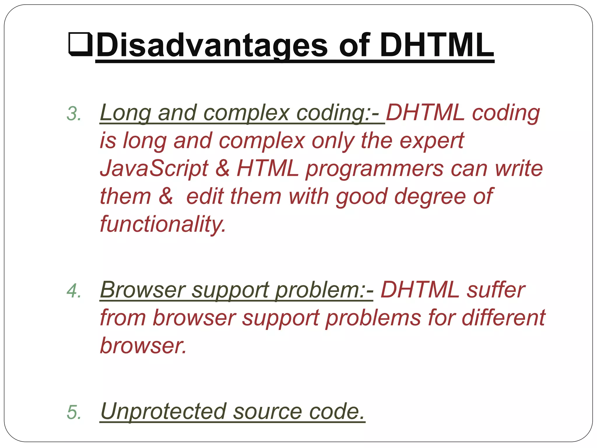 Dhtml | PPTX