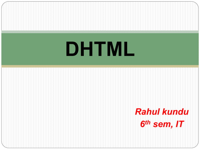 Dhtml | PPTX