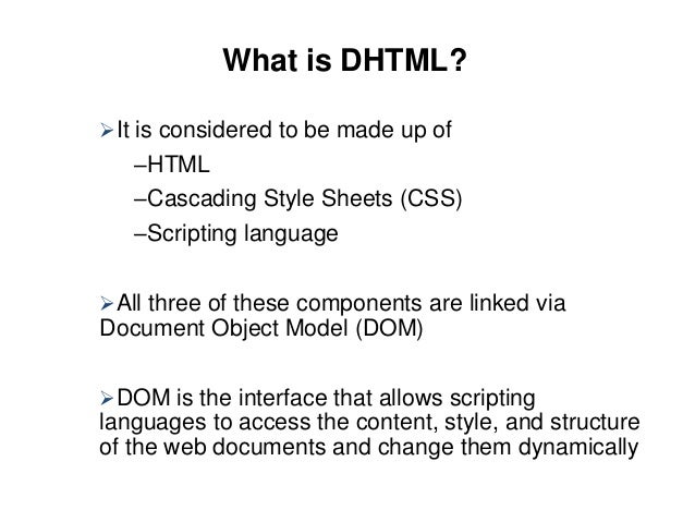 Dhtml 