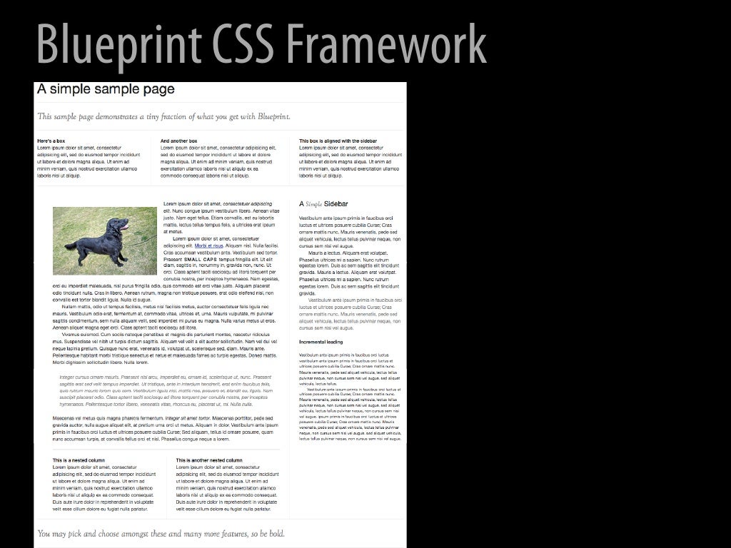 Blueprint Css Framework