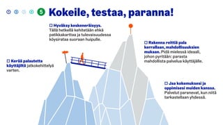 To do -lista digitaalisten palvelujen kehittäjille | PPT
