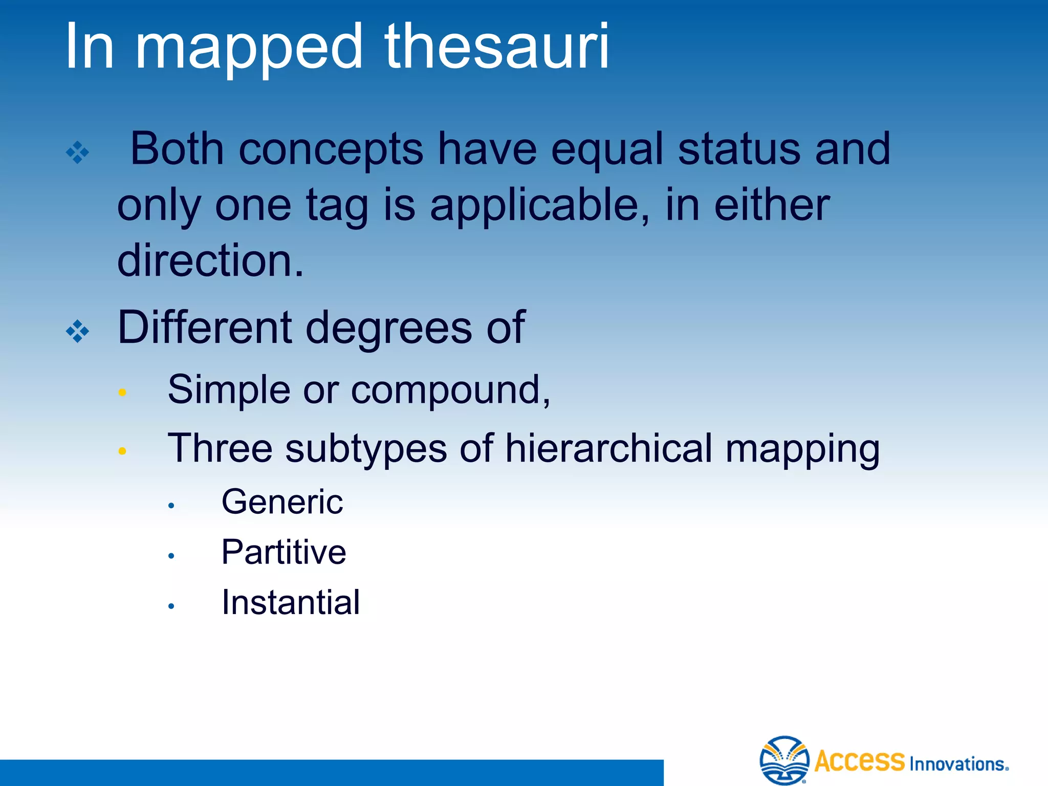 ISO 25964: Information and Documentation - Thesauri and ...