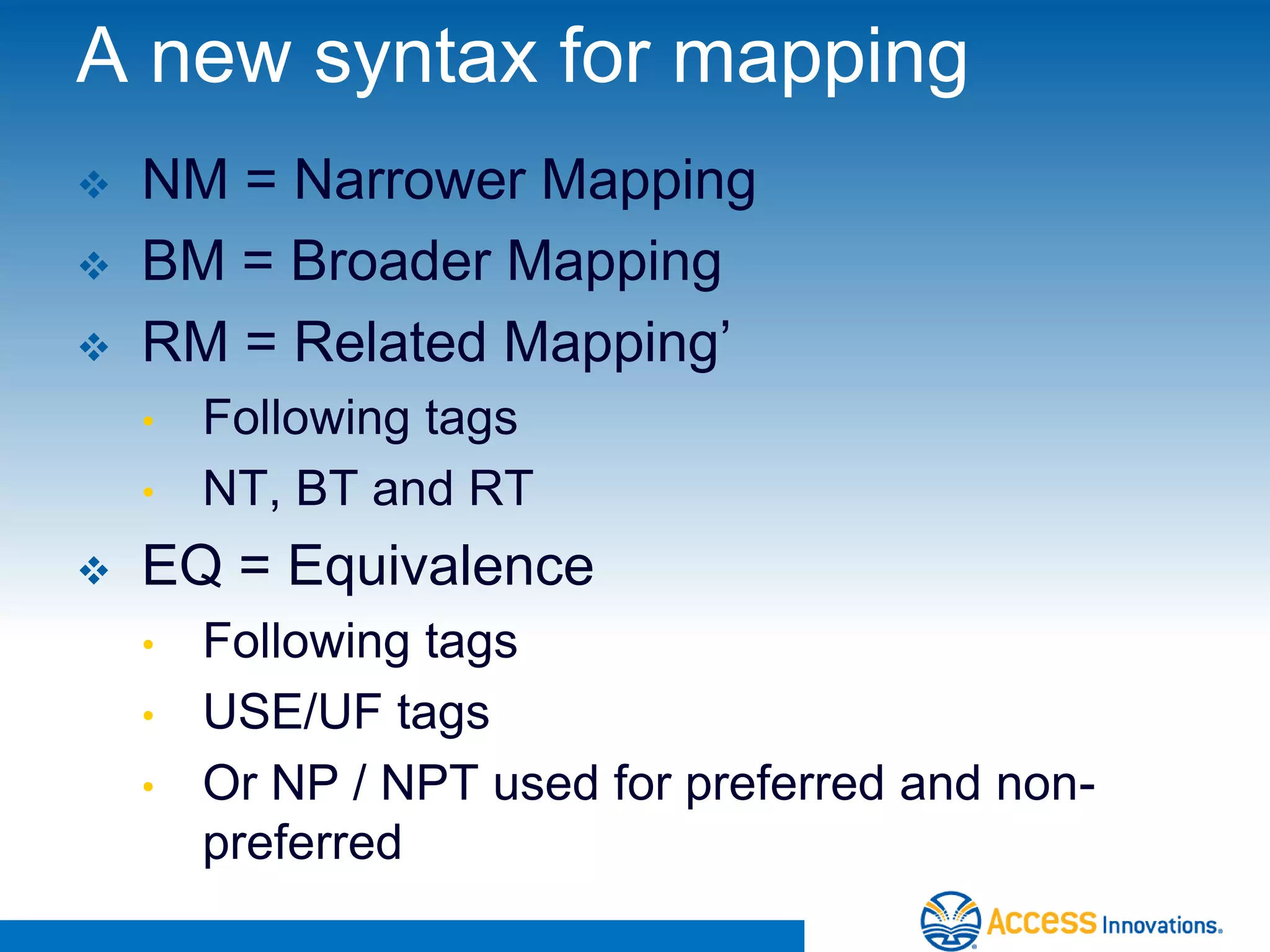 ISO 25964: Information and Documentation - Thesauri and Interoperability With Other Vocabularies ...
