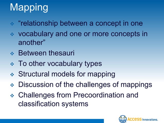 ISO 25964: Information and Documentation - Thesauri and ...